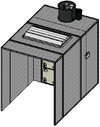 ETL-Listed Open-Face Paint Booth 6': Paint Booths