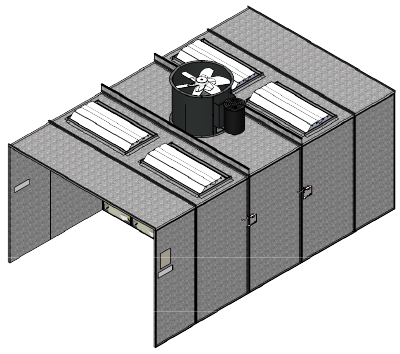 ETL-Listed Dual Open-Face Paint Booth 10': Paint Booths