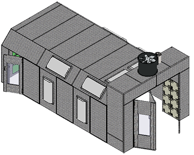 ETL-Listed Reverse Flow Cross Flow Paint Booth: Paint Booths