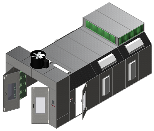 Reverse Flow Semi Downdraft Paint Booth: Paint Booths