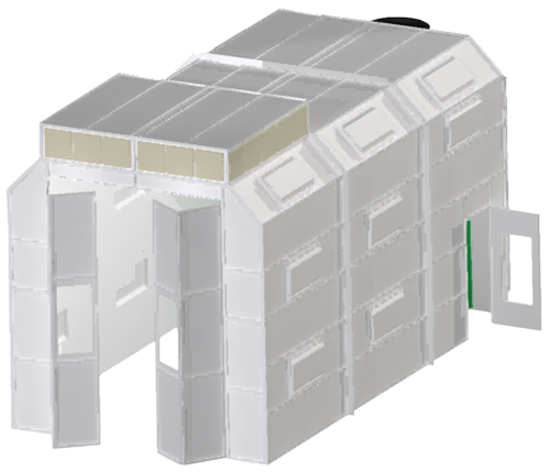 Truck Semi Downdraft Paint Booth - 30': Paint Booths